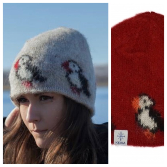 KIDKA | Accessories | Kidka Puffin Icelandic Wool Hat Beanie Winter Red ...